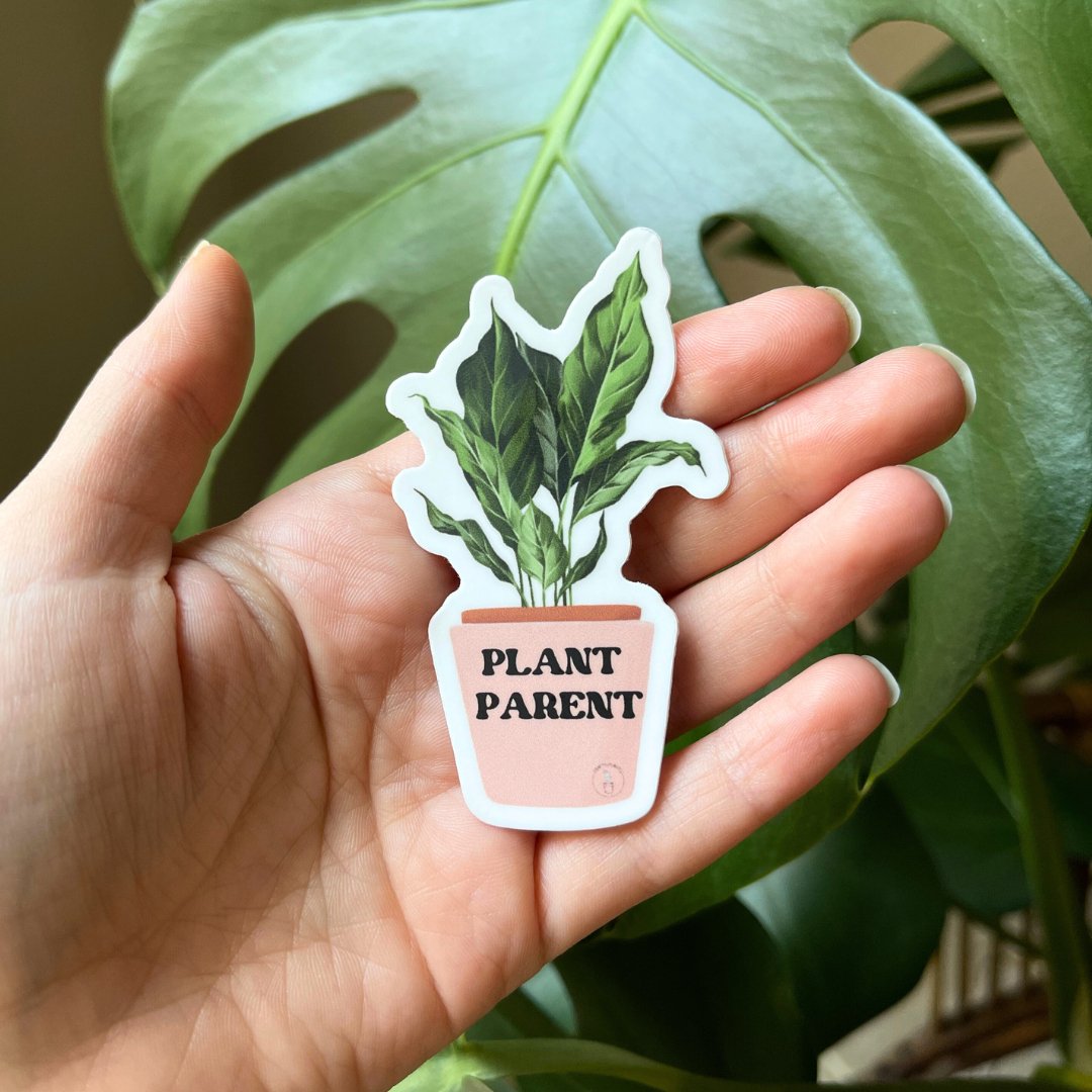 Plant Parent Peace Lily Sticker- Shop Plant Stickers – PEACHI PLANTS